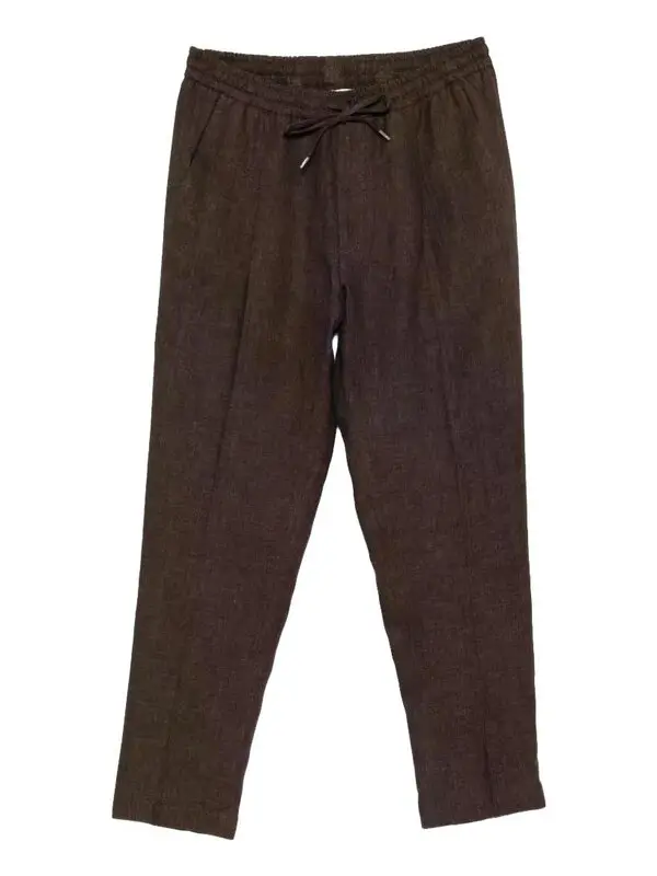BRIGLIA 1949 Wimbledons Drawstring Trousers - Brown