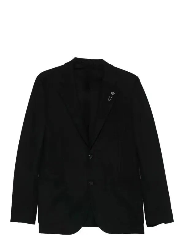 LARDINI Logo-pin Blazer - Black