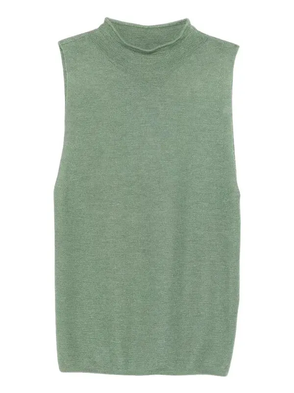 Eric Bompard Plain Knit Top - Green