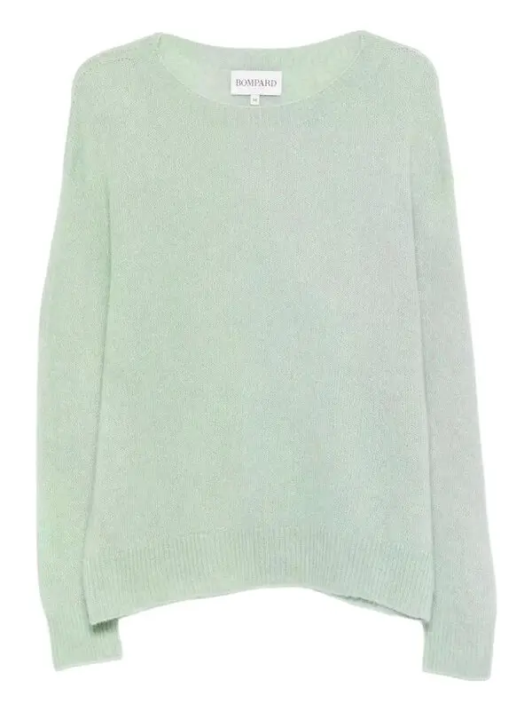 Eric Bompard Round Neck Knit Sweater - Green