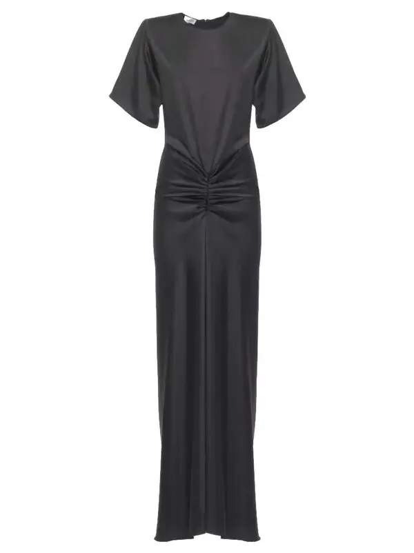 Andamane Ruched Maxi Dress - Black