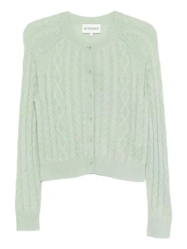 Eric Bompard Buttoned Cable-knit Cardigan - Green