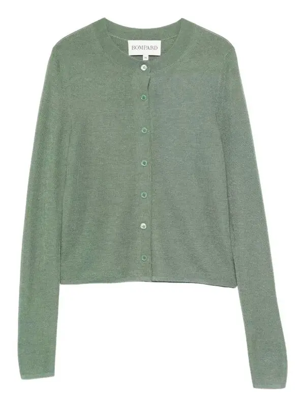 Eric Bompard Button-front Cropped Cardigan - Green