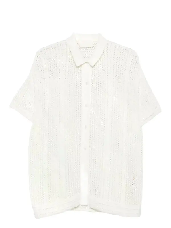 Eric Bompard Crochet Polo Shirt - Neutrals
