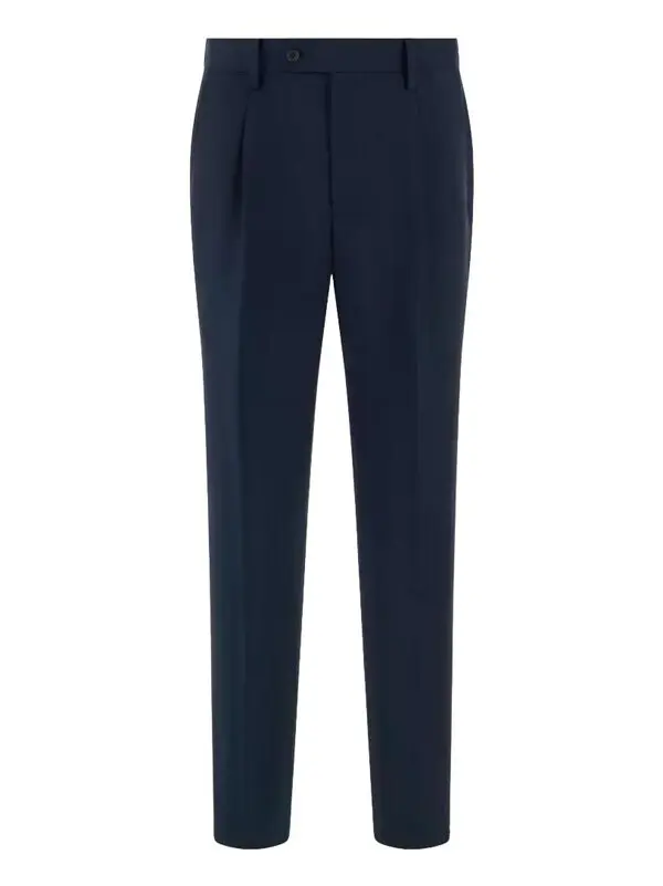 Boggi Milano Pleated Trousers - Blue
