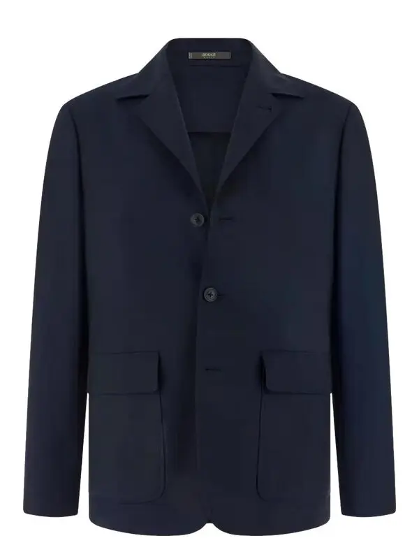 Boggi Milano Single-breasted Blazer - Blue