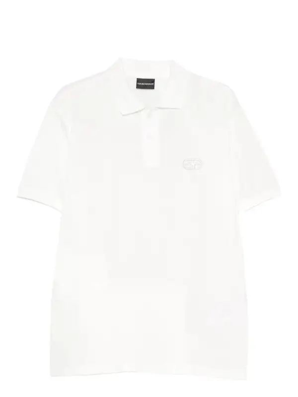 Emporio Armani Logo-embroidered Polo Shirt - White