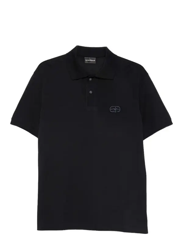 Emporio Armani Logo-embroidered Polo Shirt - Blue
