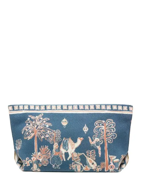 ALEMAIS Printed Clutch - Blue