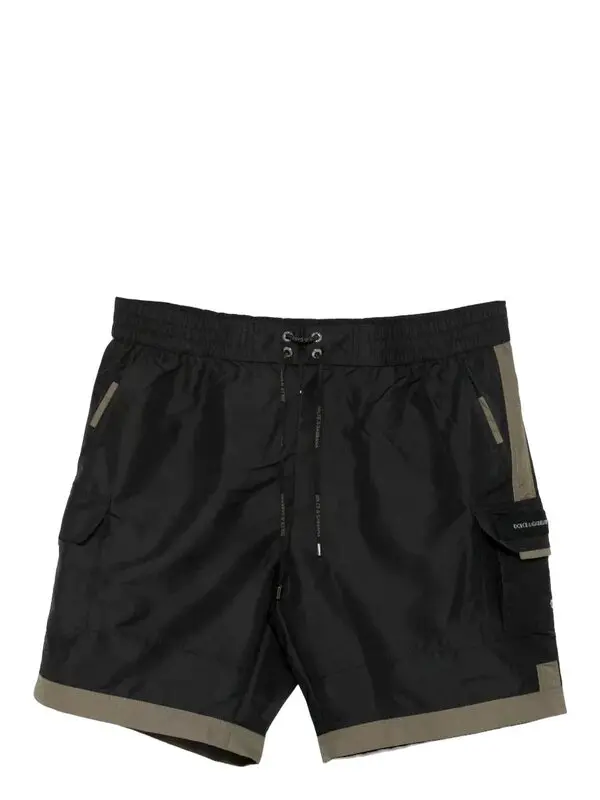 Dolce & Gabbana Logo Swim Shorts - Black
