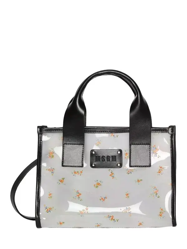 MSGM Floral Print Tote Bag - White