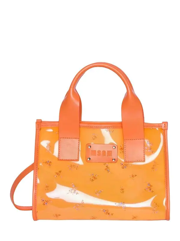 MSGM Floral Tote Bag - Orange
