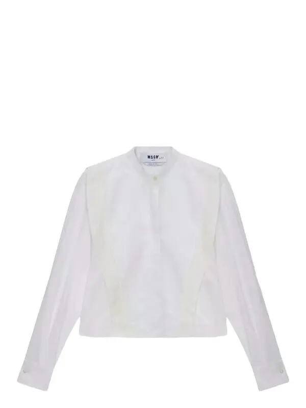 MSGM Lace Panel Shirt - White