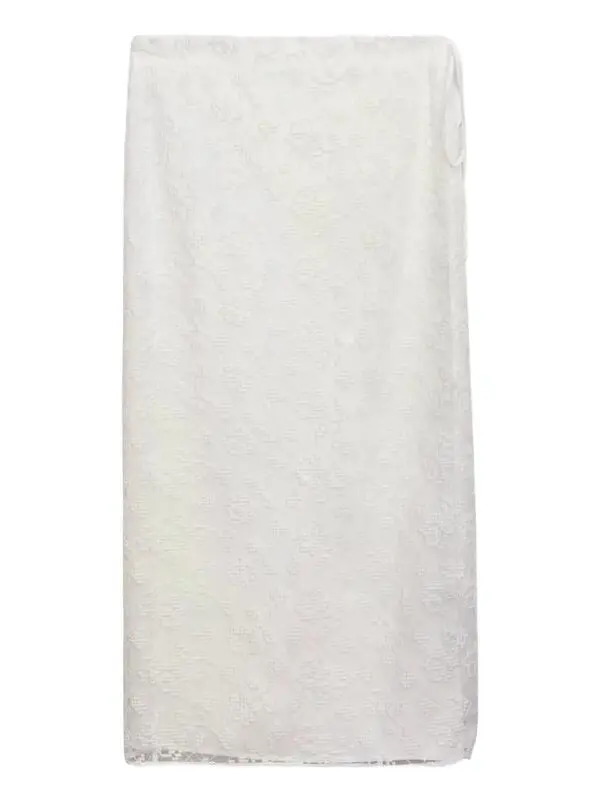 MSGM Lace Maxi Skirt - White