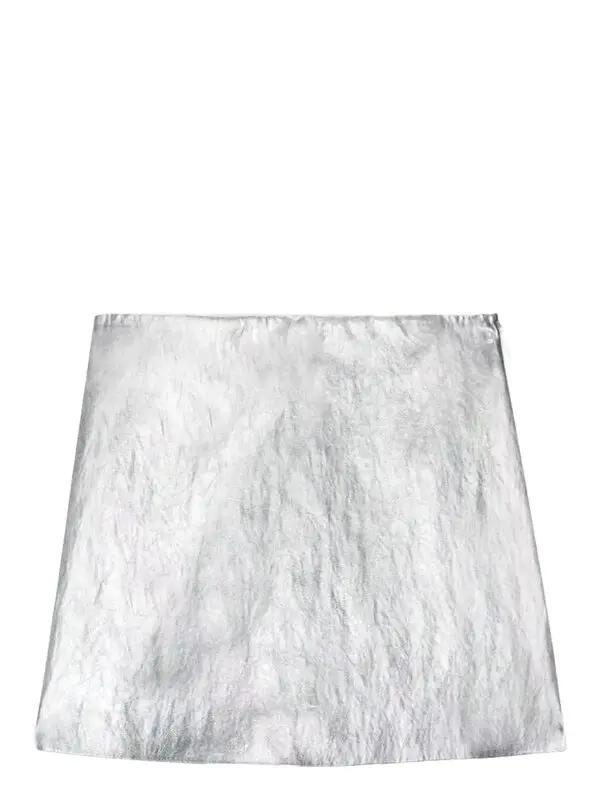 MSGM Striped Mini Skirt - Silver