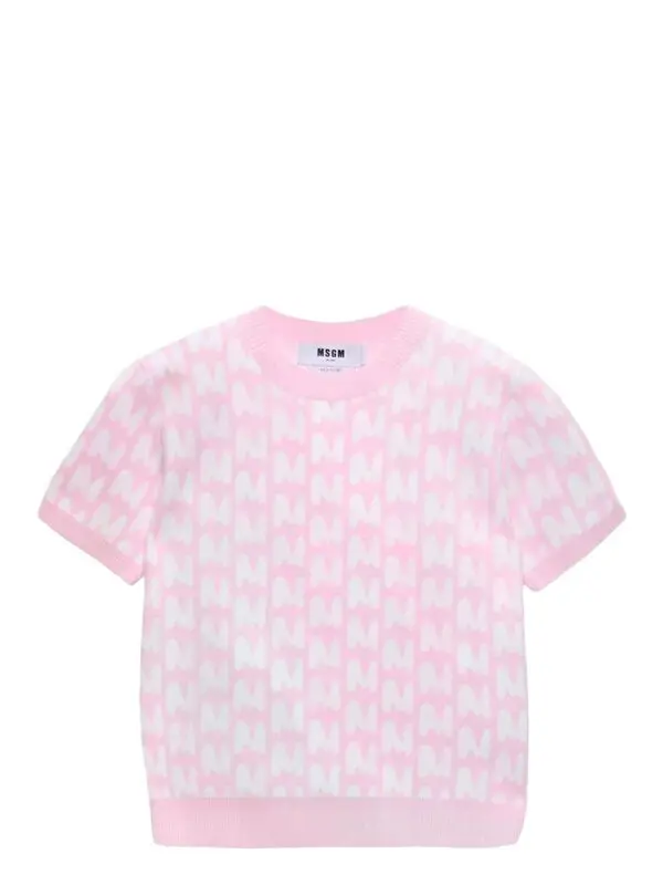 MSGM Patterned T-shirt - Pink