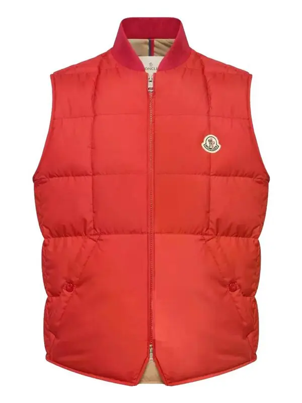 Moncler Elberton Quilted Padded Gilet - Red