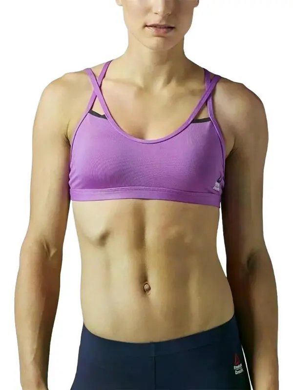 REEBOK Double Strappy Sport Bra - Purple