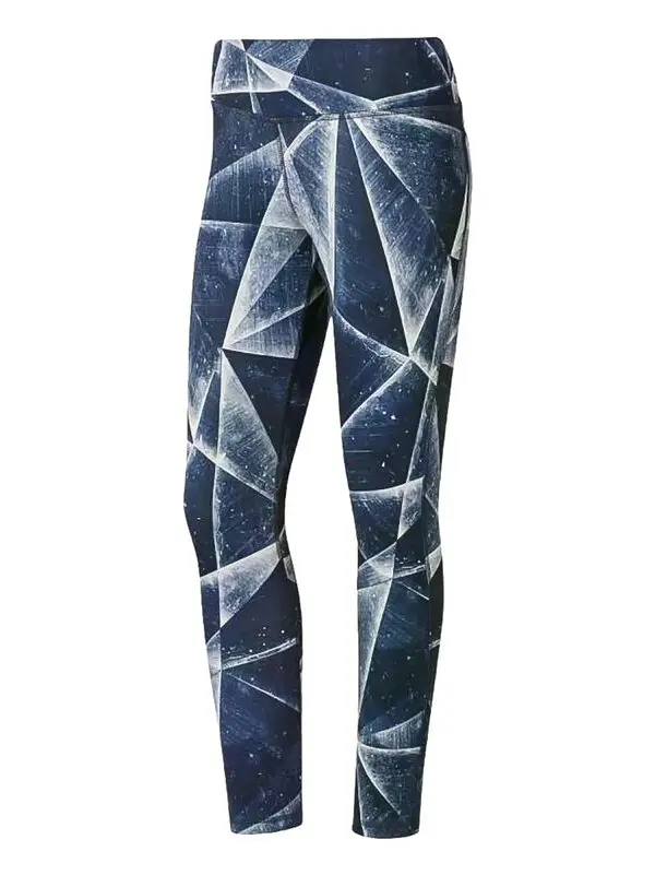 REEBOK Geometric Print Leggings - Blue
