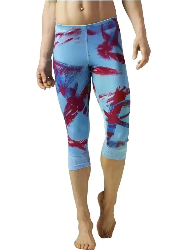 REEBOK Essentials Printed Capri Leggings - Blue
