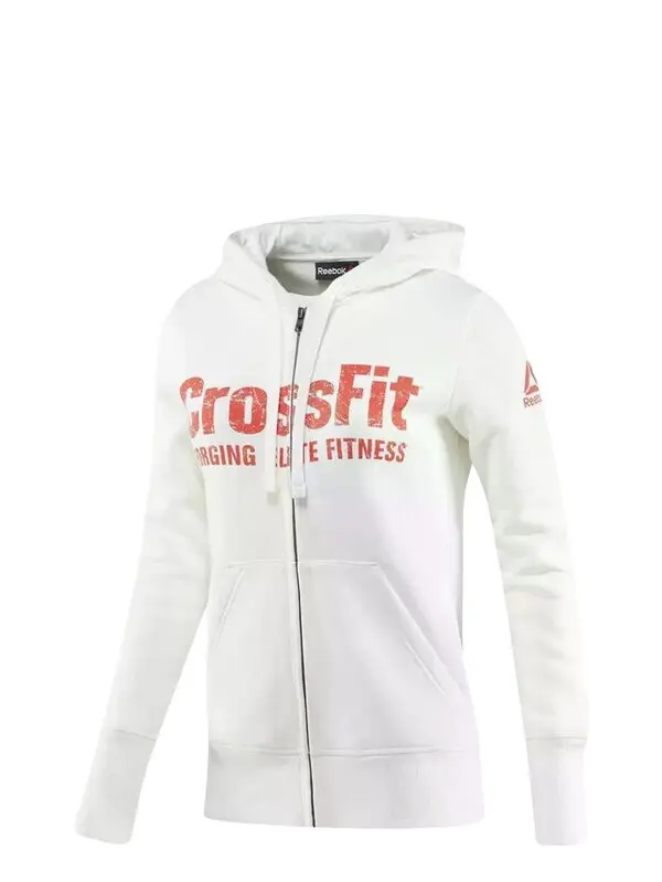 REEBOK Rcf Forging Elite Fitness Zip-fastening Hoodie - White
