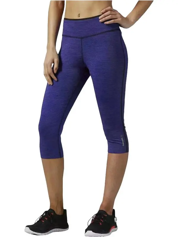 REEBOK Reversible Logo-detail Leggings - Purple