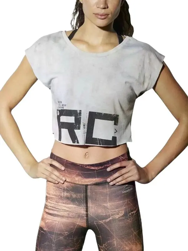 REEBOK Spray Dye Crop T-shirt - Grey