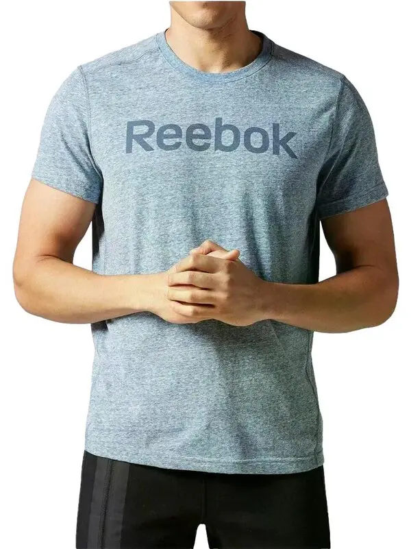 REEBOK Logo-print T-shirt - Blue