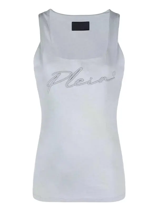 Philipp Plein Logo-embroidered Tank Top - Grey