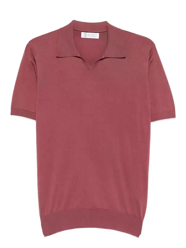 Brunello Cucinelli V-neck T-shirt - Red
