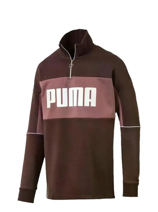 PUMA Logo-print Sweatshirt - Brown
