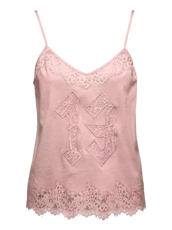PUMA Lace-trimmed Top - Pink