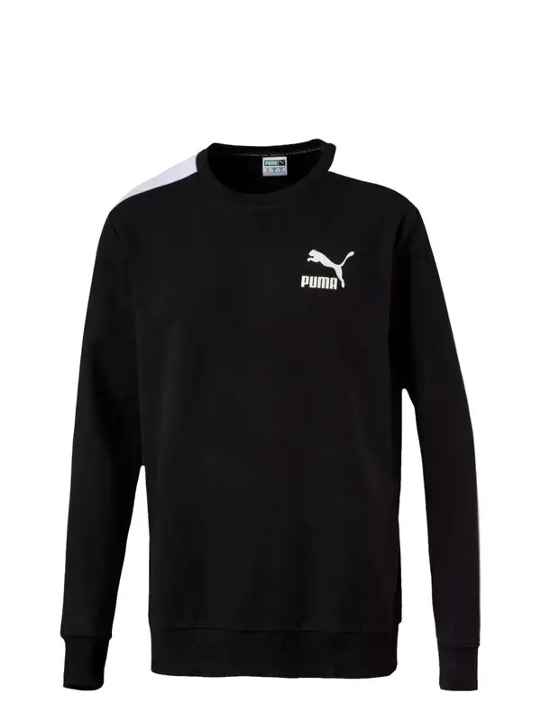 PUMA Logo Crew-neck Sweatshirt - Black