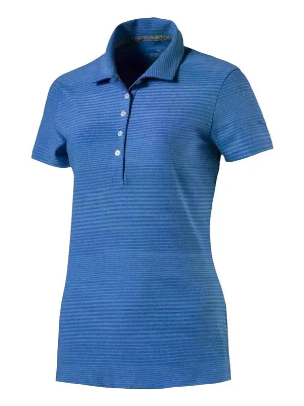 PUMA Striped-pattern Polo Shirt - Blue