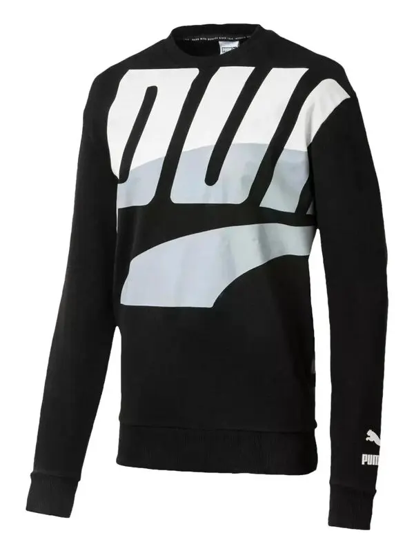 PUMA Loud Pack Crew-neck Long-sleeve T-shirt - Black