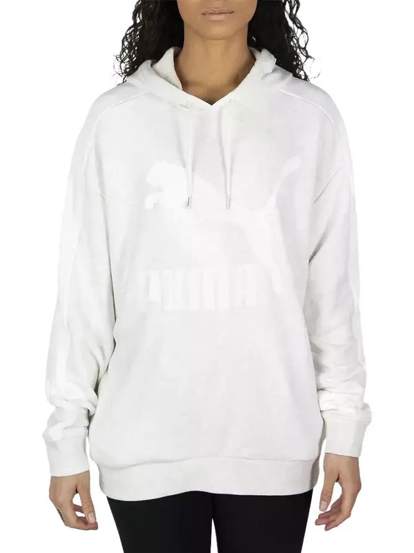 PUMA Long-sleeve Hoodie With Logo Detail - White