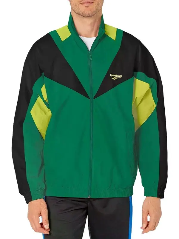 REEBOK Logo-embroidered Bomber Jacket - Green