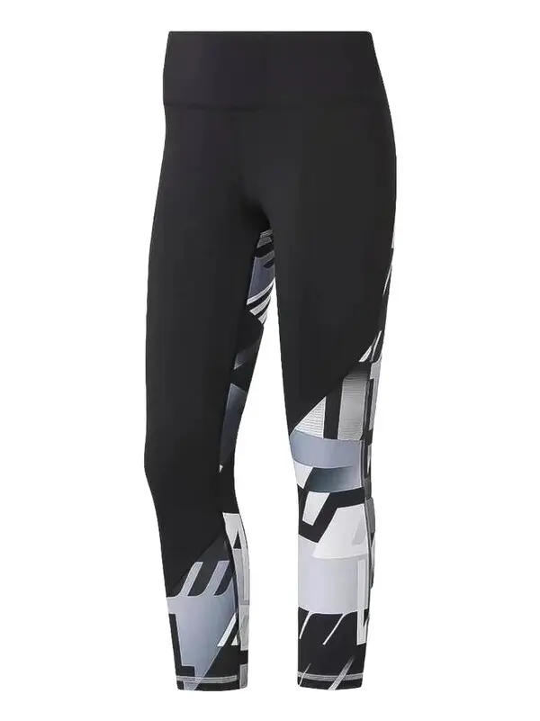 REEBOK Geometric-print Legging - Grey