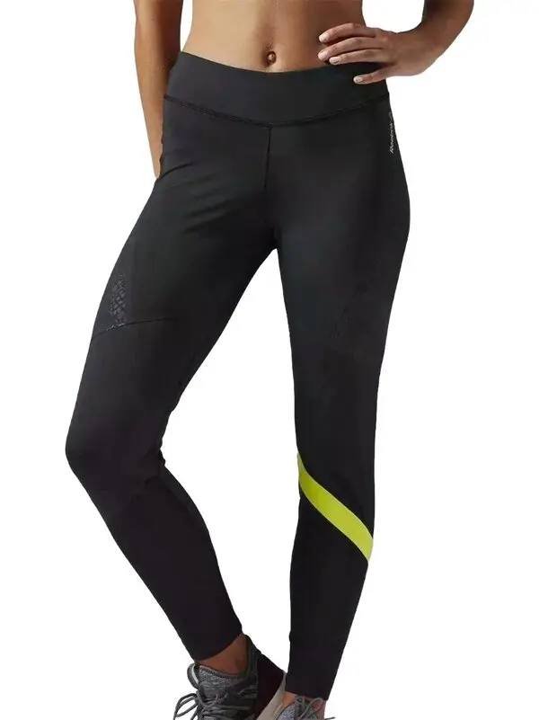REEBOK Elastic-waist Leggings - Black