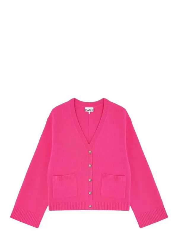 GANNI Pockets Cardigan - Pink