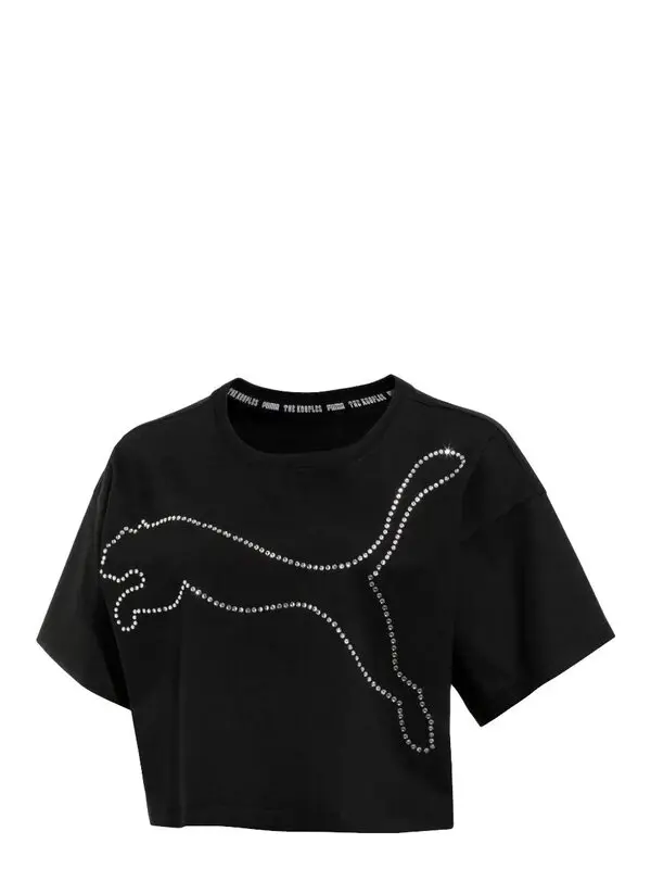 PUMA The Kooples X Rhinestone T-shirt - Black