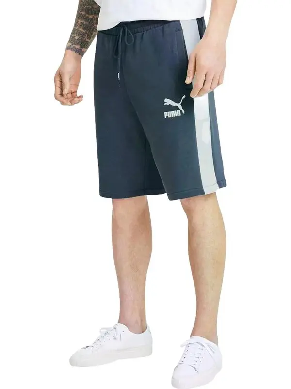 PUMA Logo-print Track Shorts - Blue