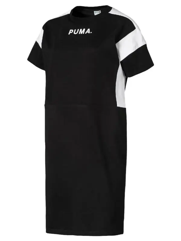 PUMA Logo-detail Midi Dress - Black