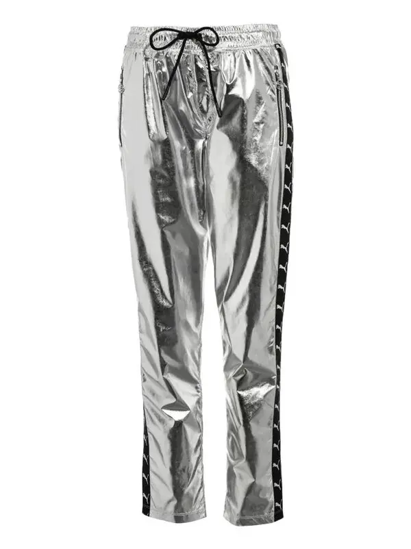 PUMA Drawstring Track Pants - Silver