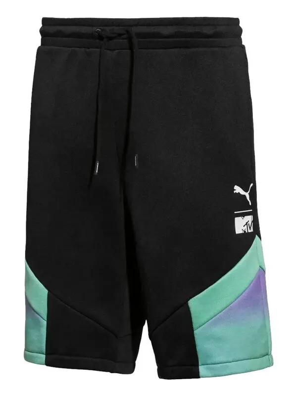 PUMA Graphic Print Shorts - Black