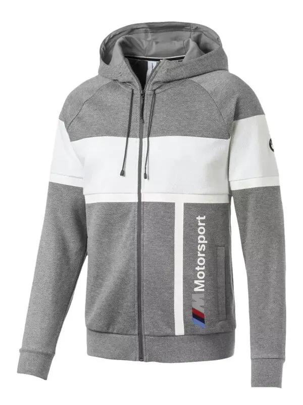 PUMA Bmw Motorsport Hooded Sweat Jacket - Grey