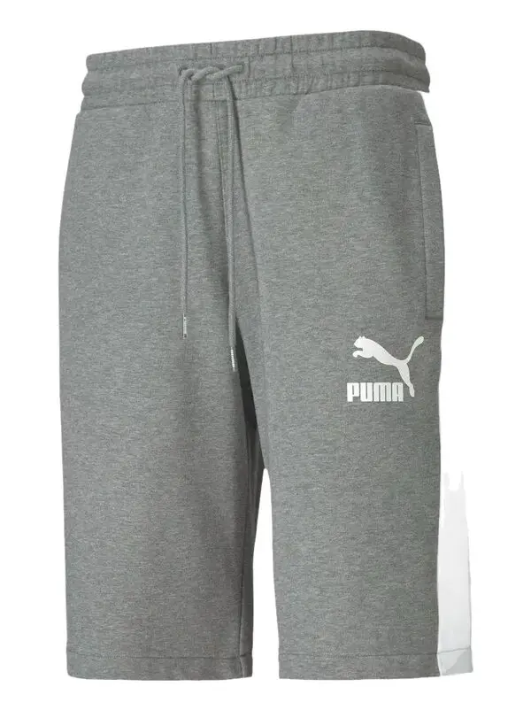 PUMA Striped Logo Shorts - Grey