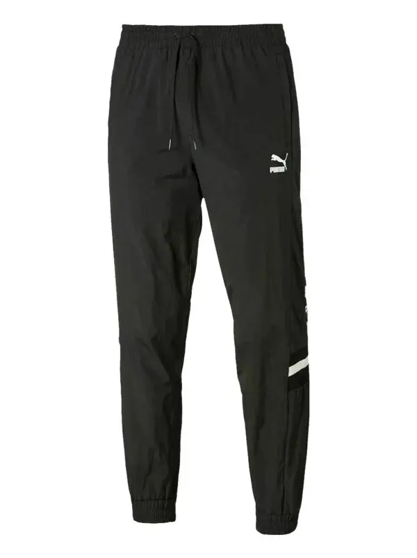 PUMA Logo-pirnt Track Pants - Black