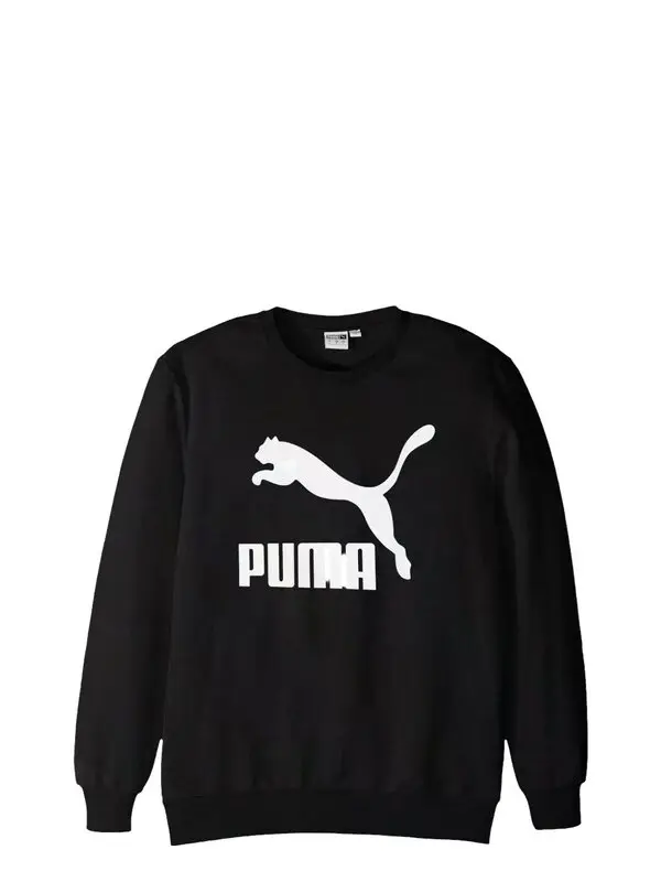 PUMA Logo-print Crew-neck Sweatshirt - Black