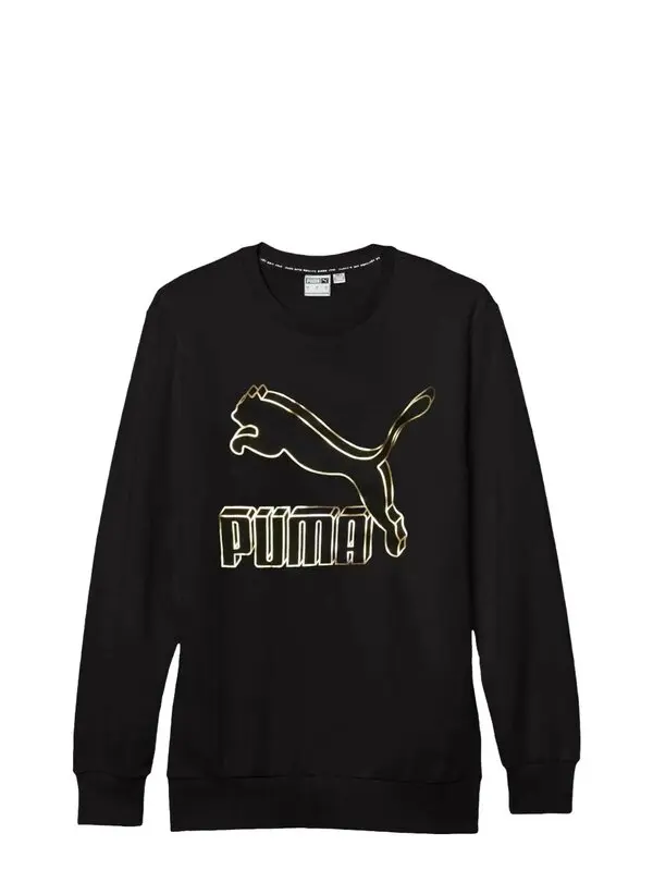 PUMA Logo-print Crew-neck Sweatshirt - Black